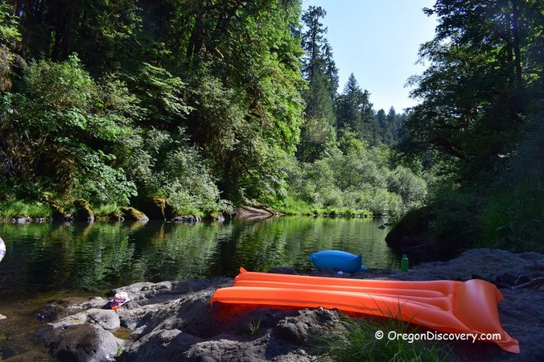 Big Pool Swimming - Fall Creek Recreation Area - Oregon Discovery